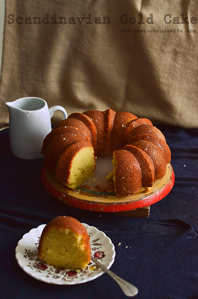 Cooking with the Books: KAF's Scandinavian Gold Cake - The Novice Housewife