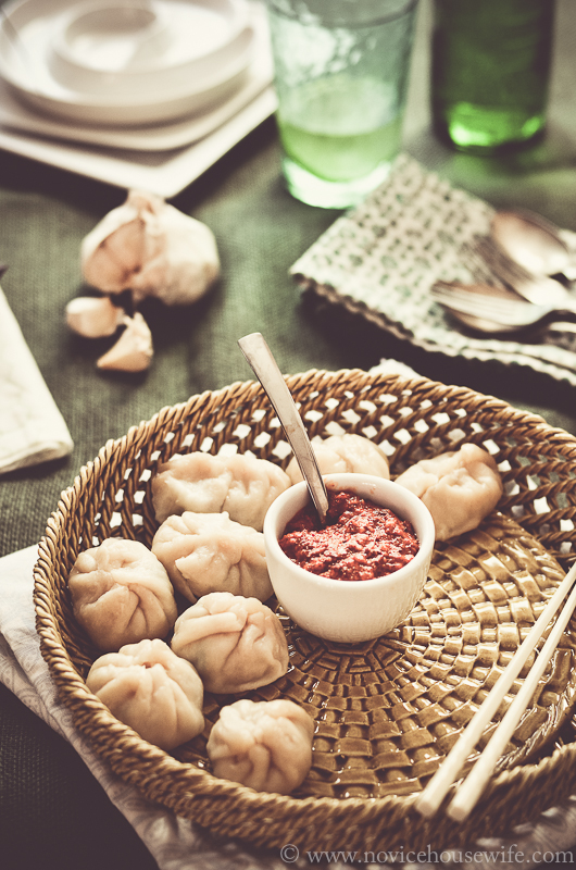 Garam Masala Tuesdays: Steamed Chicken Momos - The Novice Housewife