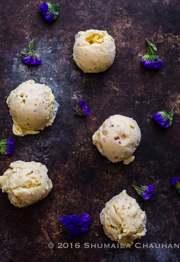 Lychee ice cream - The Novice Housewife