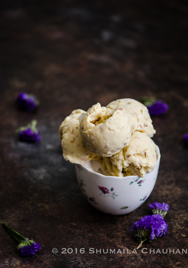 Lychee ice cream - The Novice Housewife