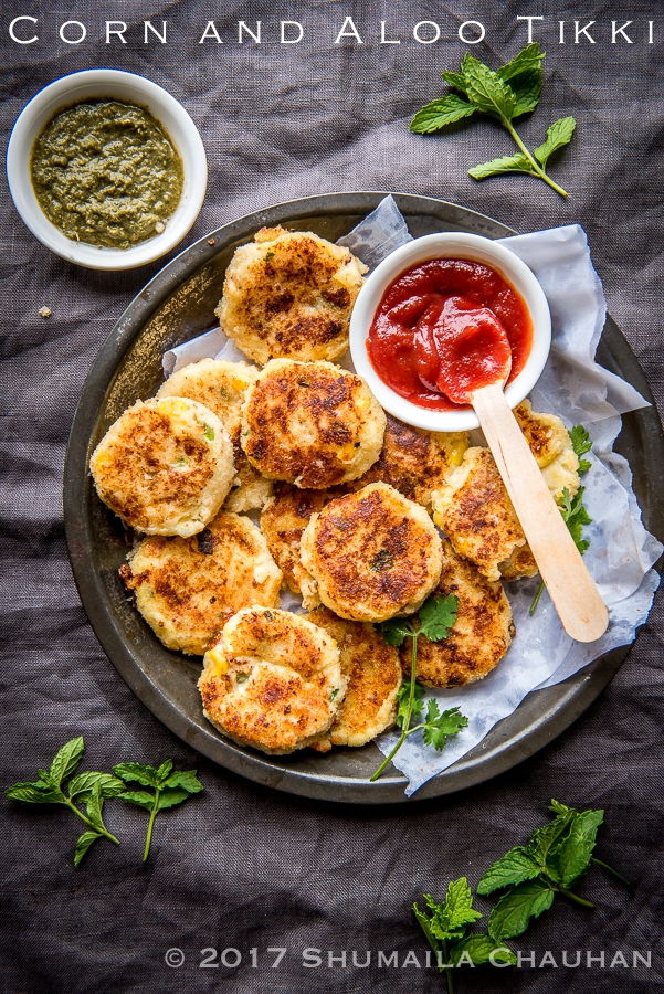 GMT: Corn Aloo Tikki or Spicy Corn Potato Cutlets - The Novice Housewife